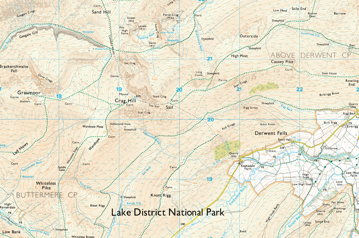 27 – Whiteless Pike and Causey Pike : Lakeland Routes