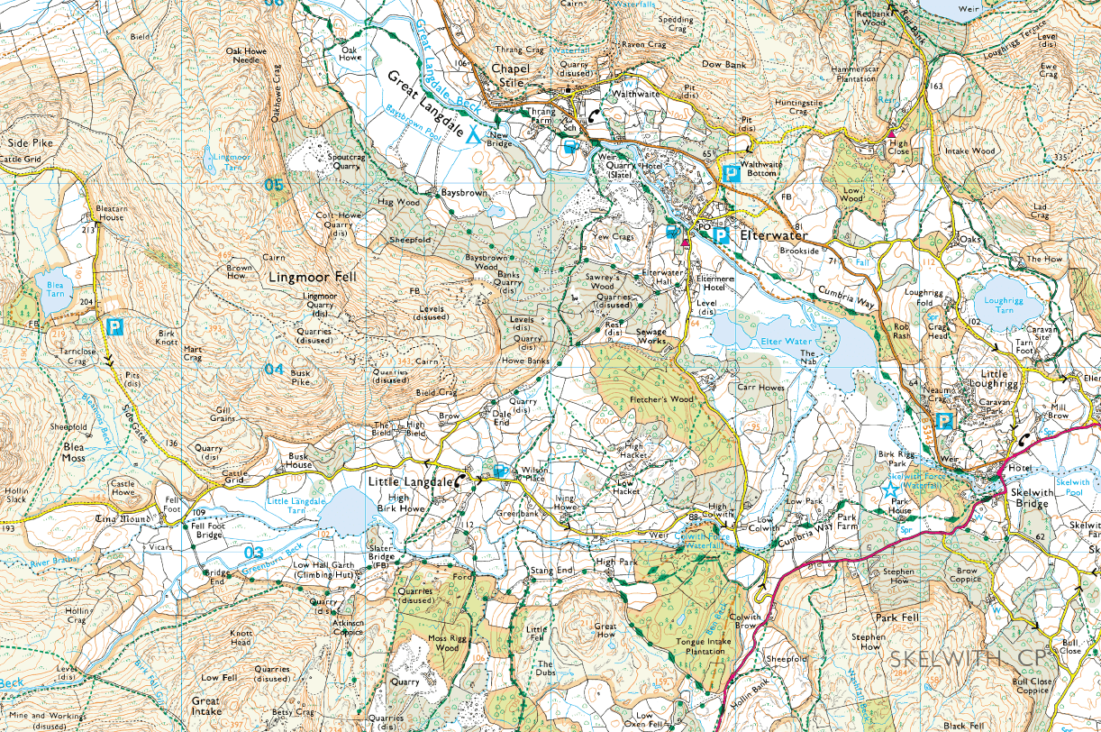 64 Lingmoor Fell and Elterwater : Lakeland Routes