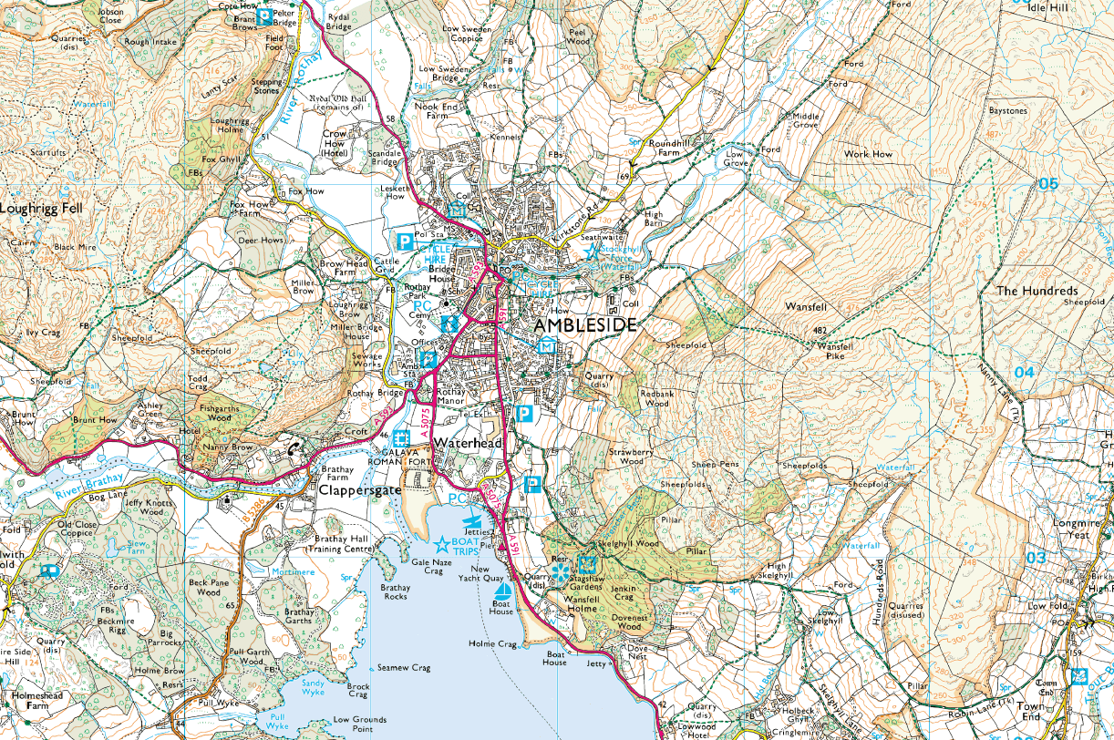 65 Ambleside and Wansfell : Lakeland Routes